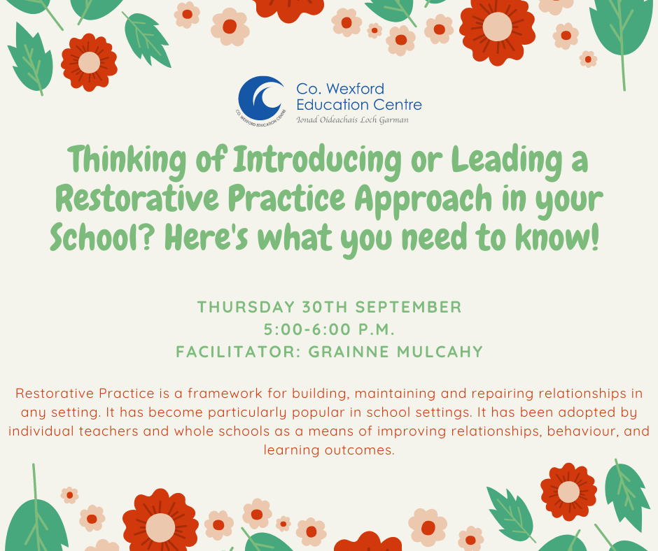 Thinking of Introducing or Leading a Restorative Practice Approach in ...