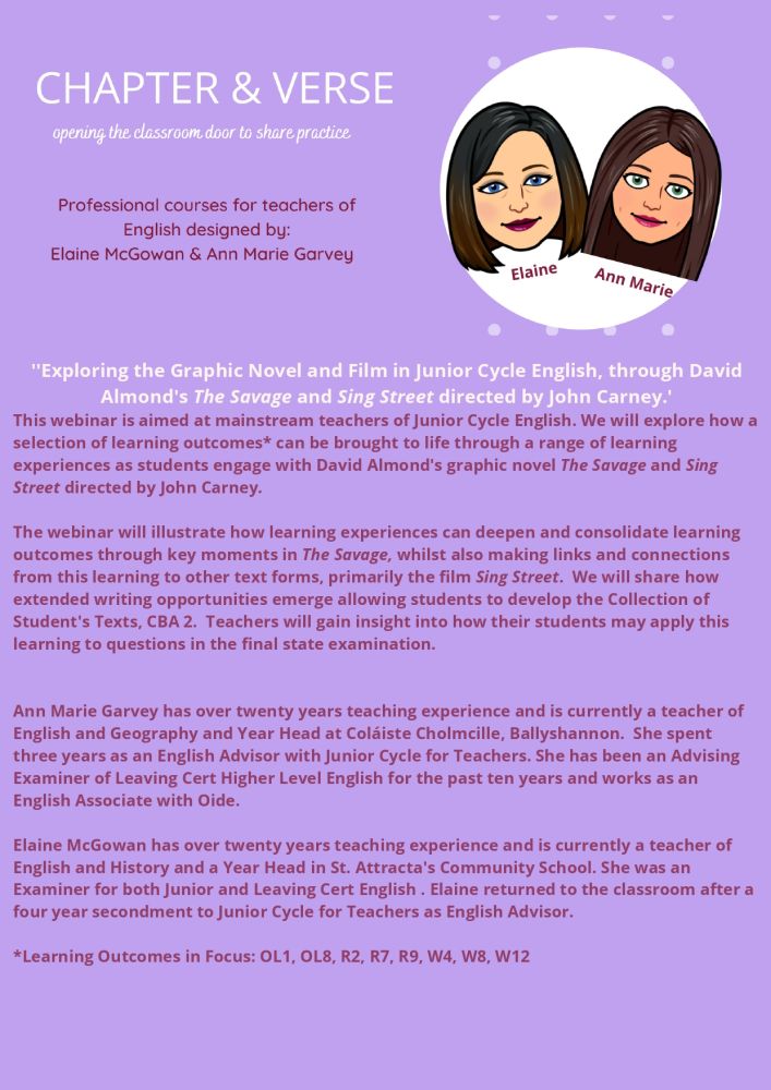 'Exploring the Graphic Novel and Film in Junior Cycle English, through David Almond's The Savage ...